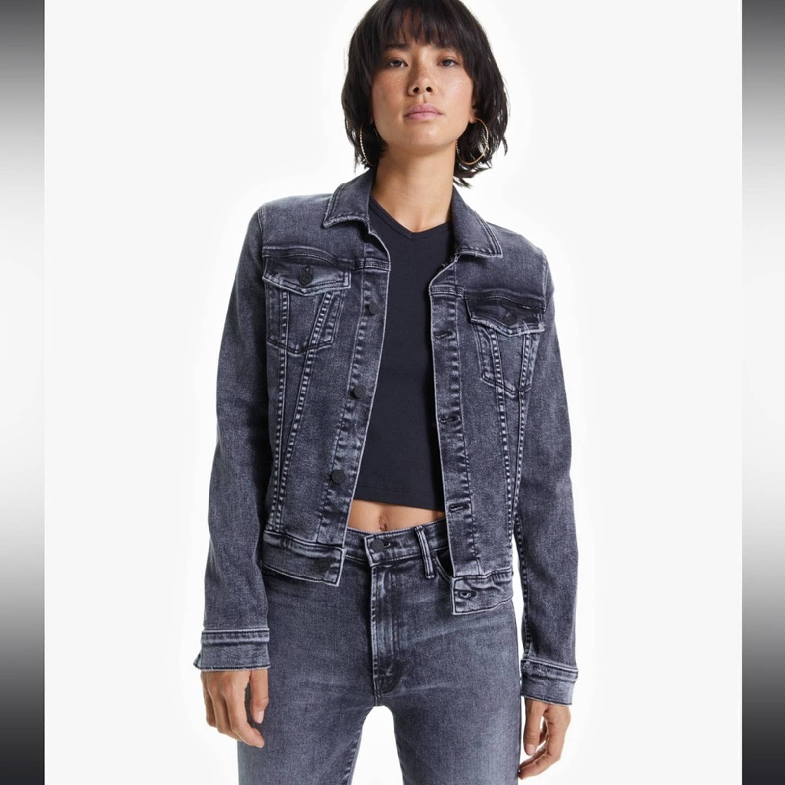 Mother Denim MOTHER Pocket bruiser denim jacket color train stops | Grailed
