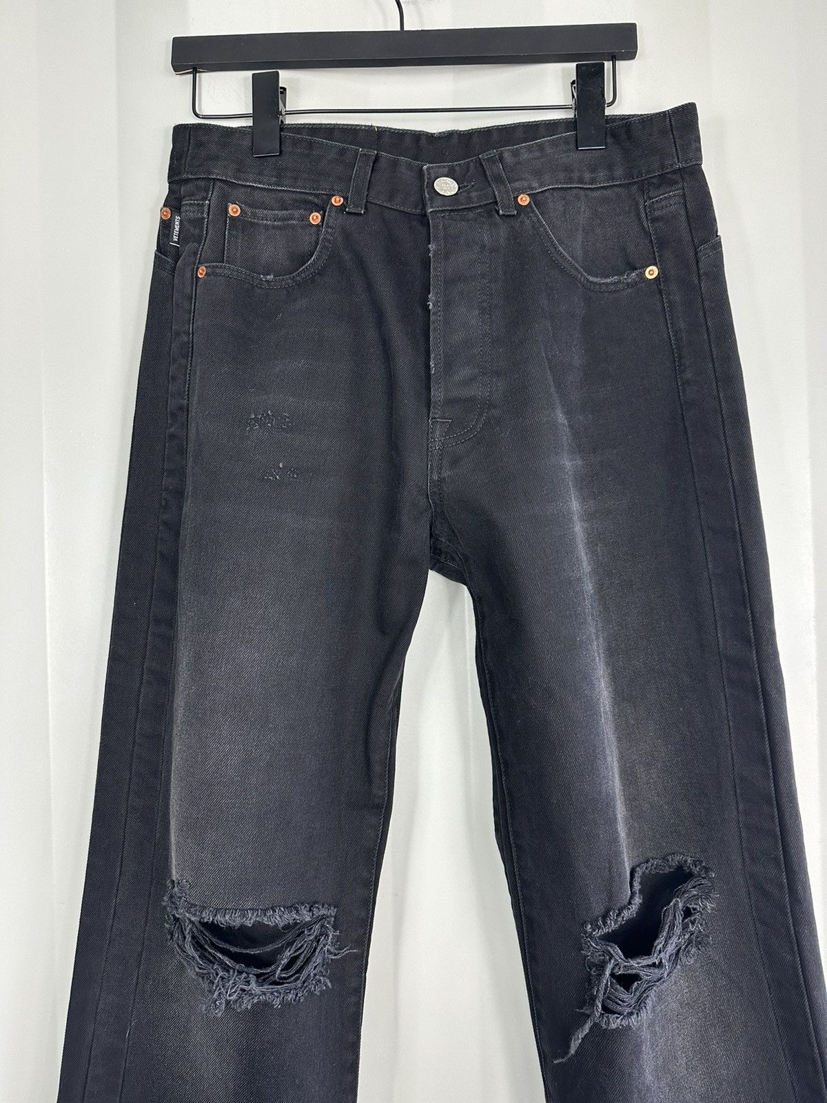 Vetements Ripped Jeans Ankle Split ExhibitA | Grailed