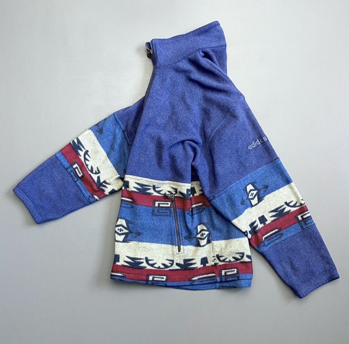 Adidas Vintage 90s Adidas Zip Up Fleece Jacket Native Style | Grailed