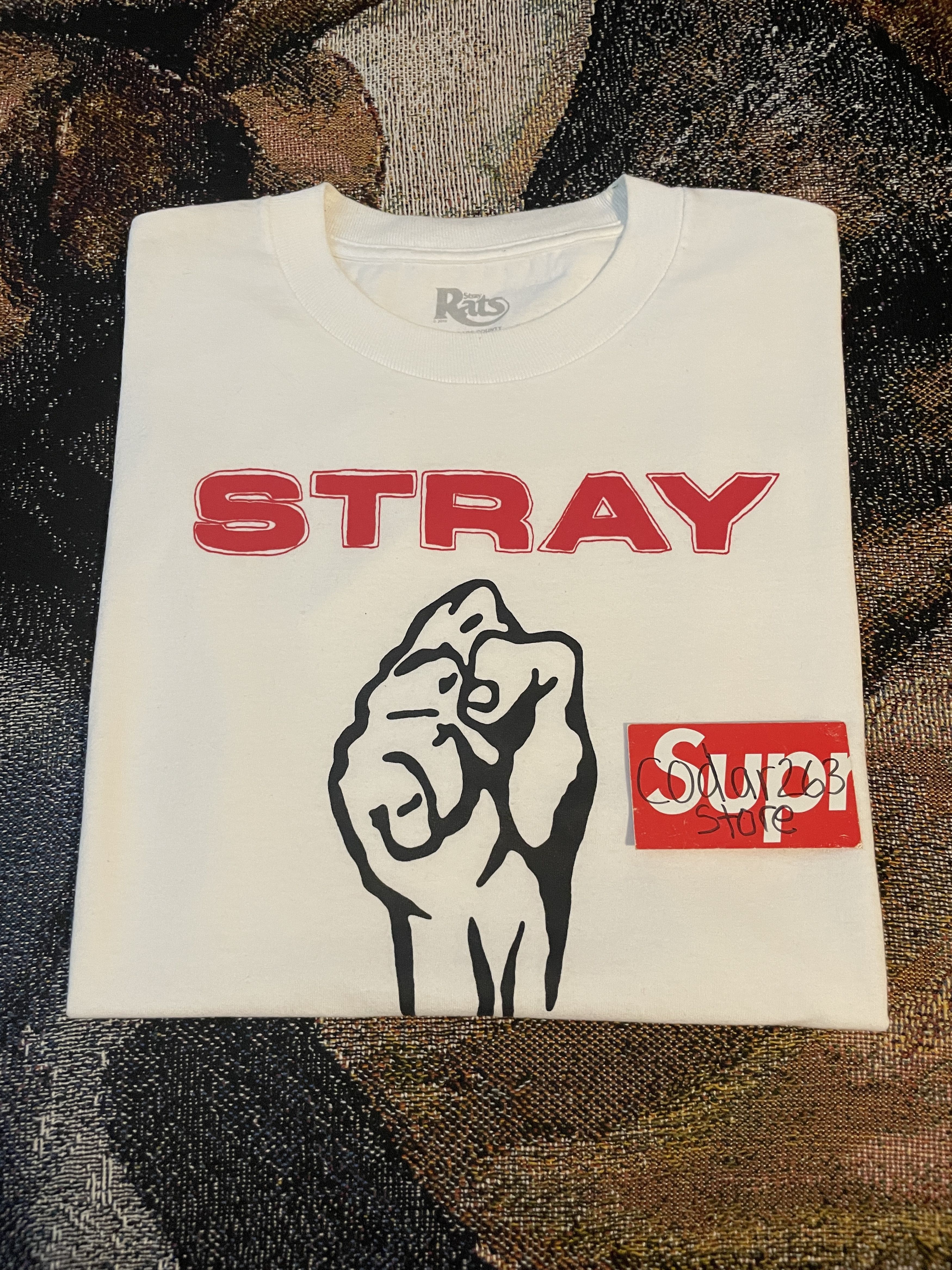 Stray Rats Youth Of Today Fist Tee - Stray Rats White Medium Shirt ...