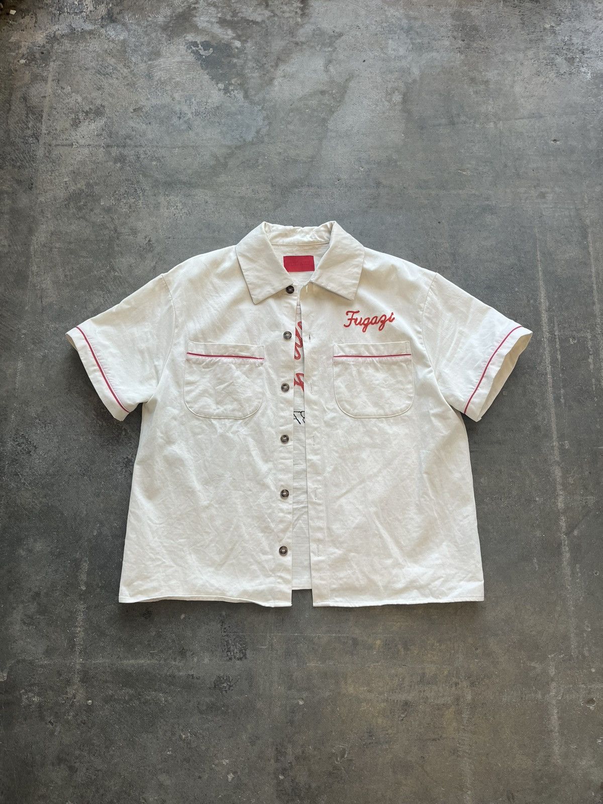 Fugazi Fugazi “Willful Infringement” Bowling Shirt | Grailed