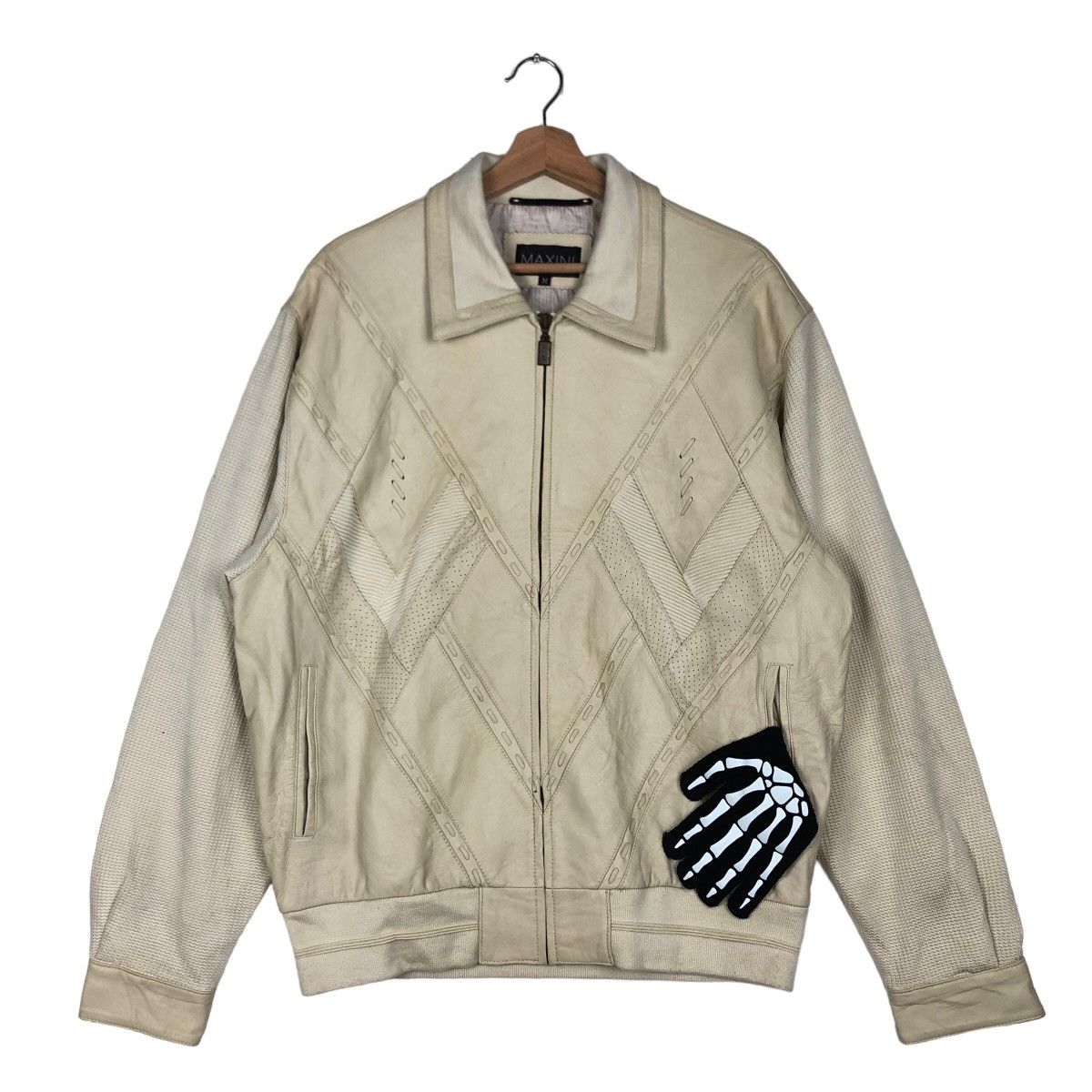 Japanese Brand × Leather Jacket VINTAGE SOFT LETHER BOMBER JACKET ...