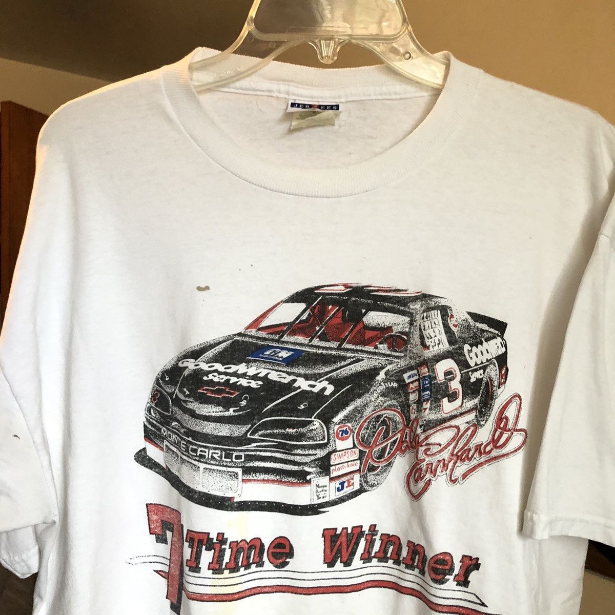 Vintage Vintage 1990s Dale Earnhardt 7 Time Winner Graphic Logo Tee ...