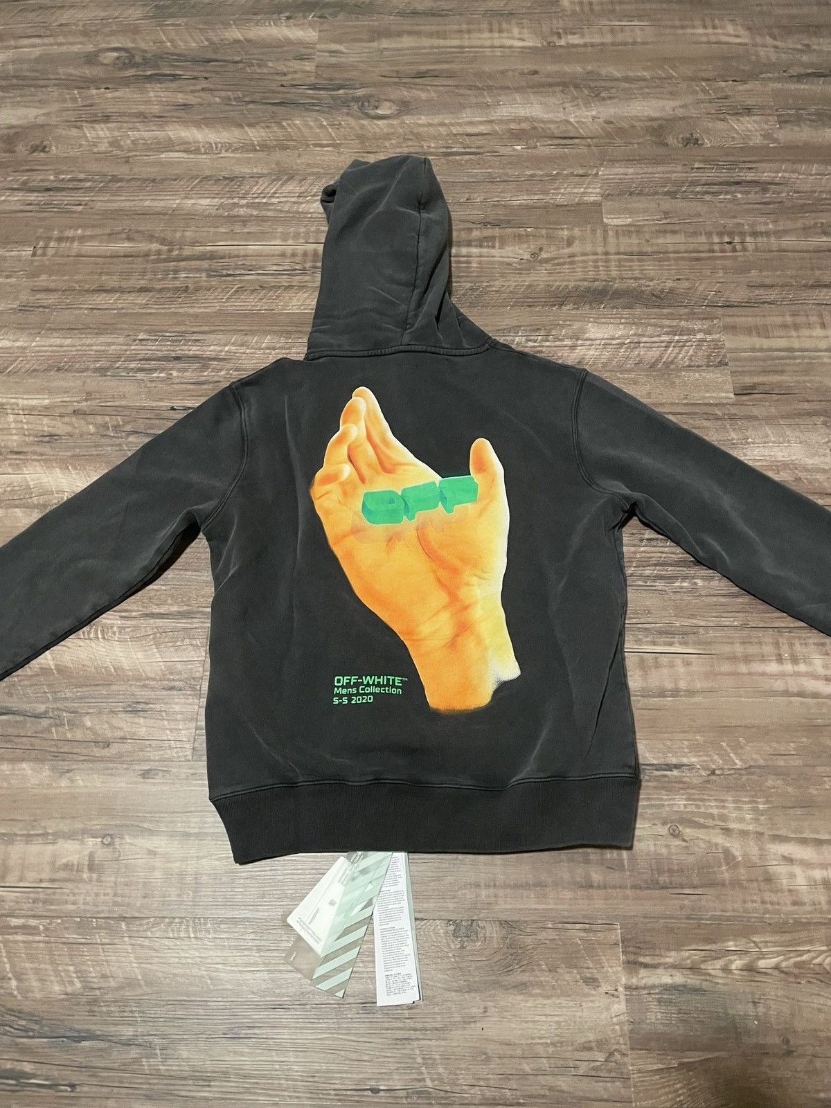 Off-White Off White Hand Logo Incompiuto Black Hoodie Men | Grailed