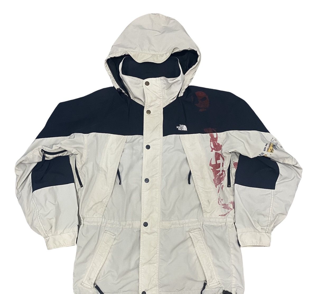 The North Face × Windbreaker Vintage Distressed TNF Painted Windbreaker ...