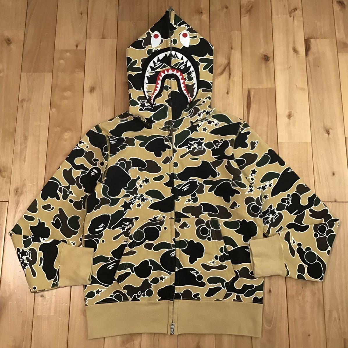 Bape BAPE Sta camo shark full zip hoodie a bathing ape star | Grailed
