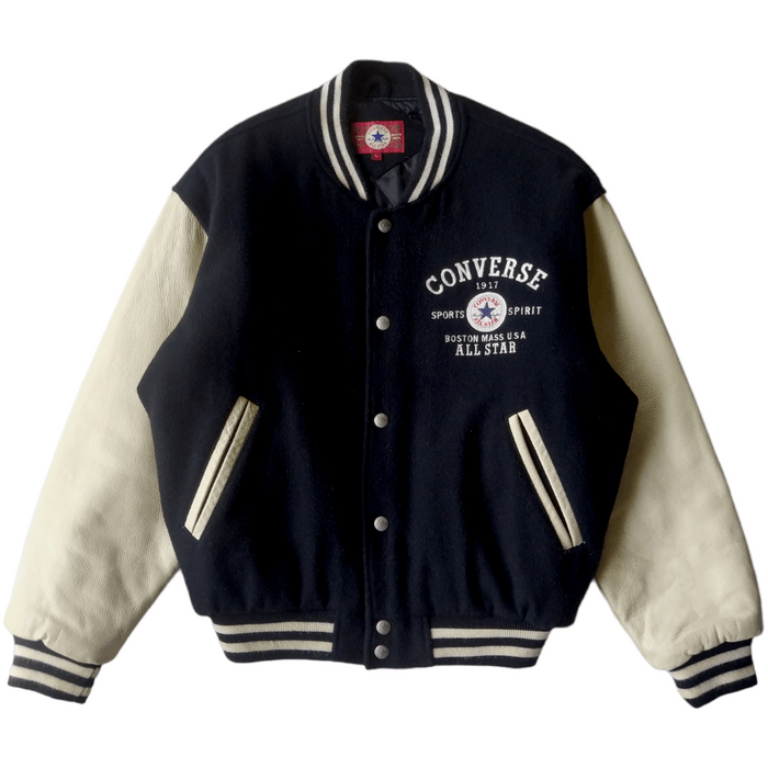 Vintage 90s Converse Varsity Leather Jacket | Grailed