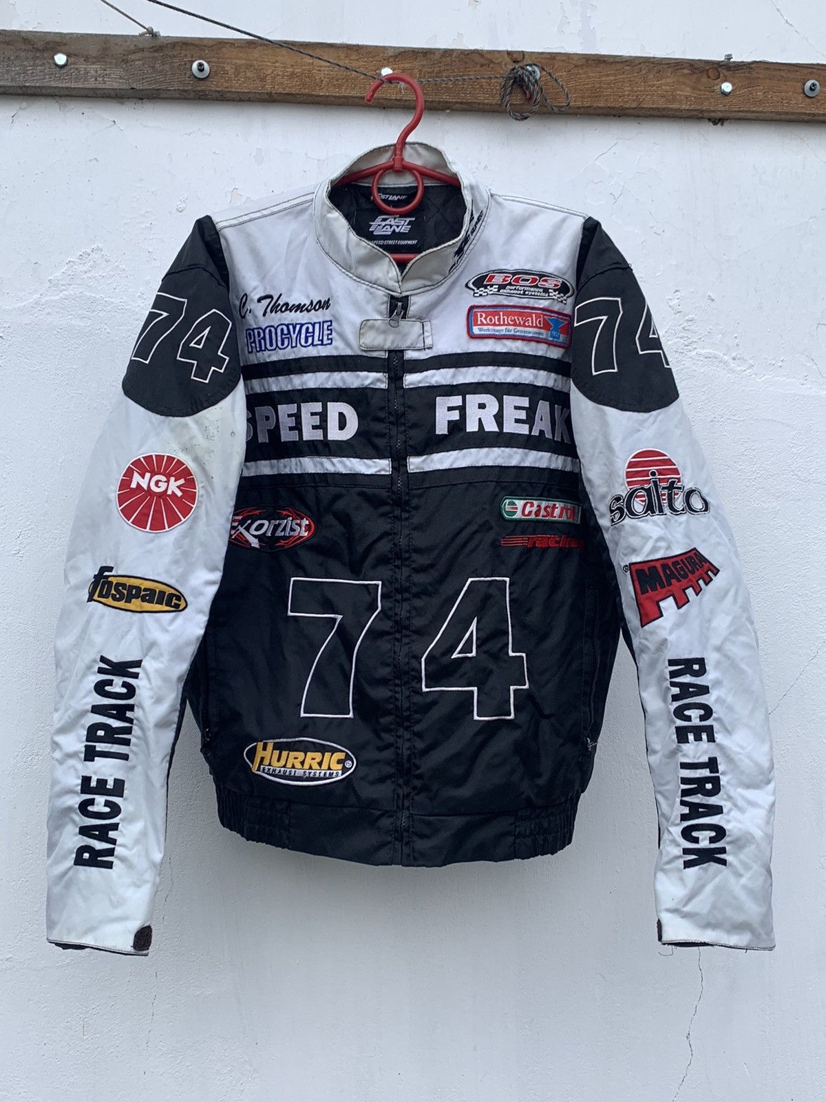 NASCAR × Racing × Vintage 90's Speed Freak Rare Men's Racing Jacket ...