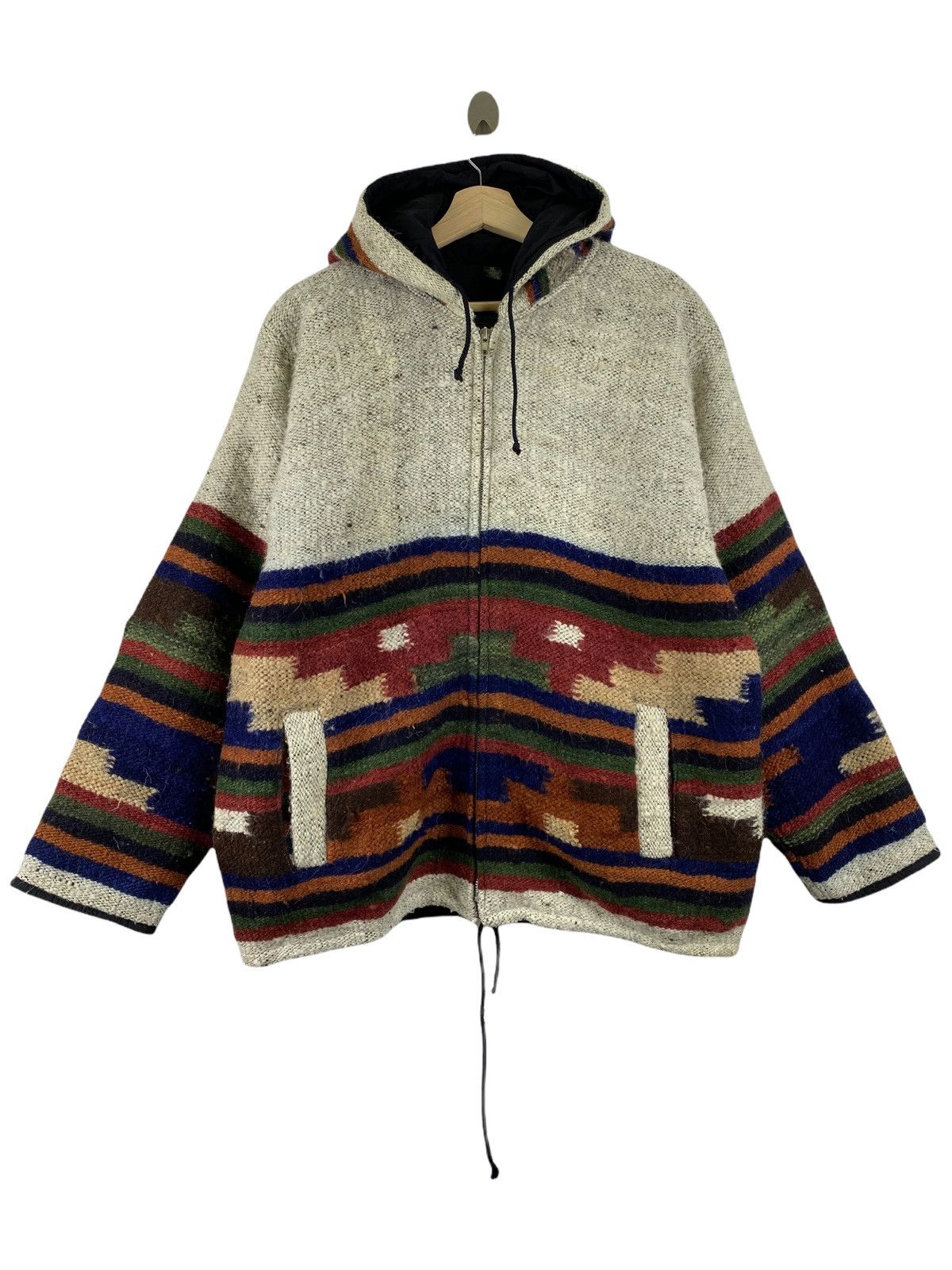 Native × Vintage × Winter Session VINTAGE NATIVE WOOL ZIP UP JACKET ...