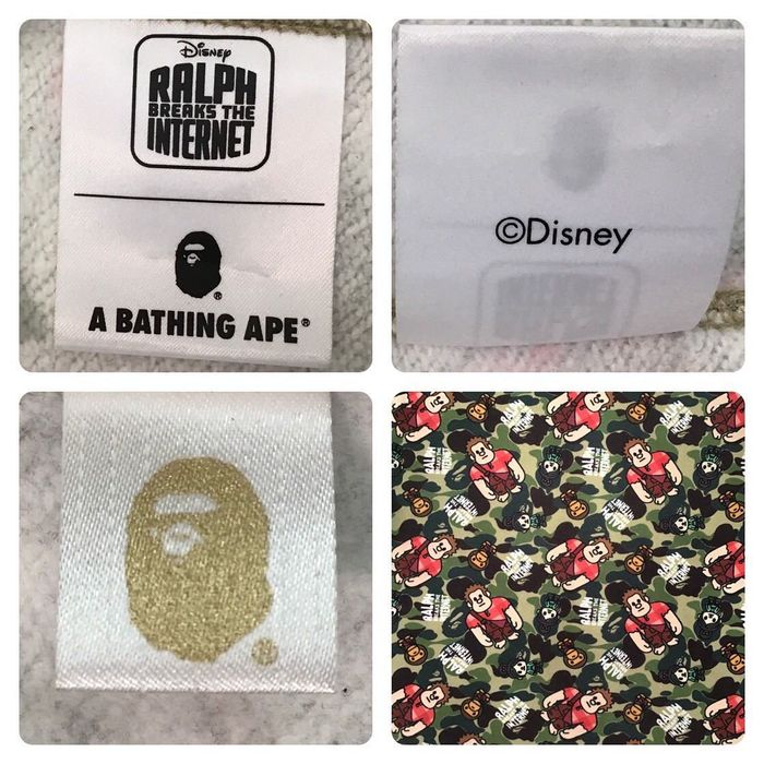 Bape BAPE × DISNEY Ralph milo ABC camo Shark full zip hoodie | Grailed