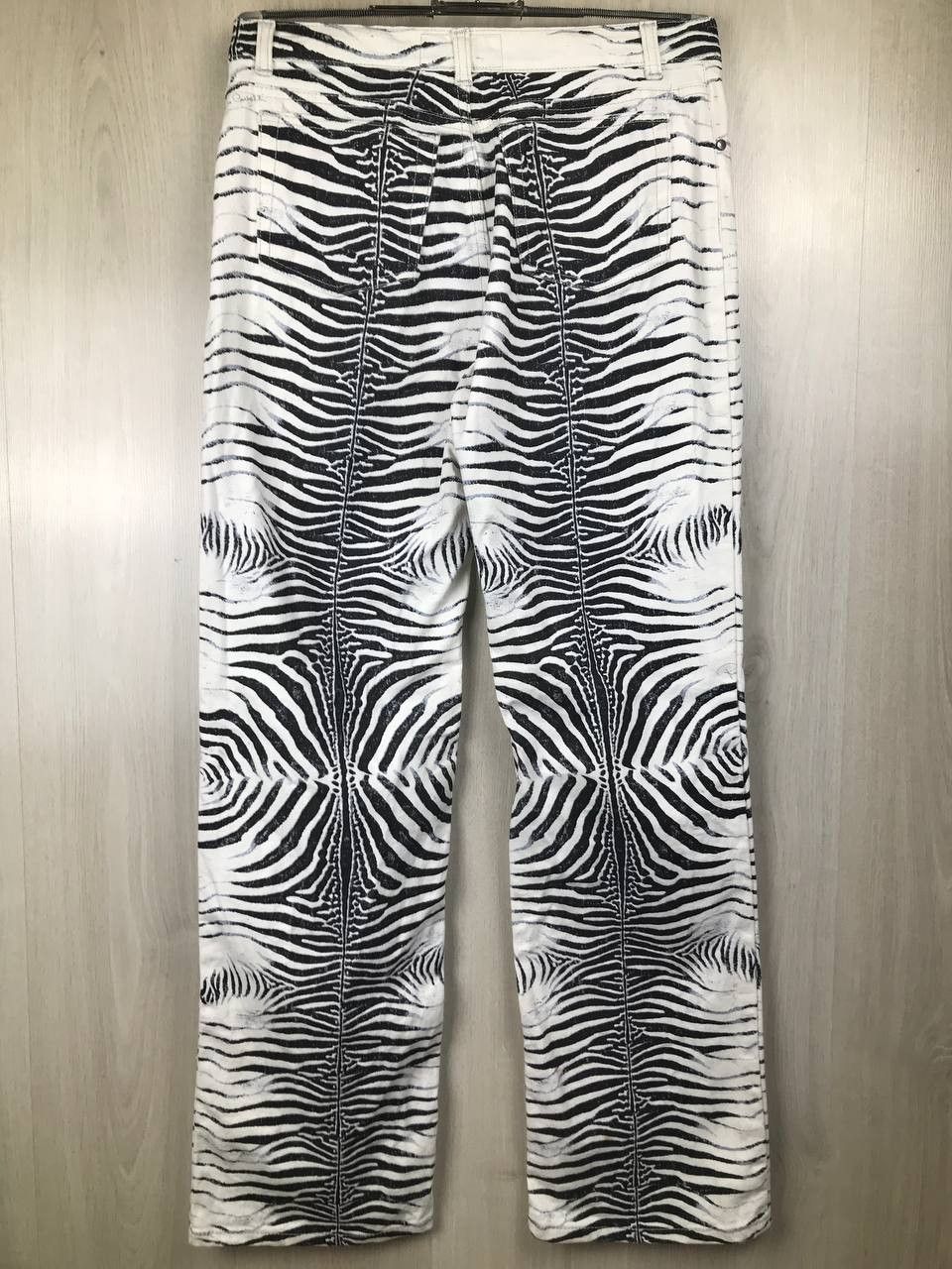 Vintage Roberto Cavalli Vintage Zebra Print Denim Jeans | Grailed
