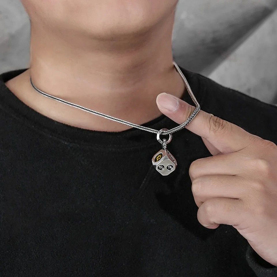 Chain × Cuban Link Chain × Streetwear Stainless Steel Skull Dice Necklace | Grailed