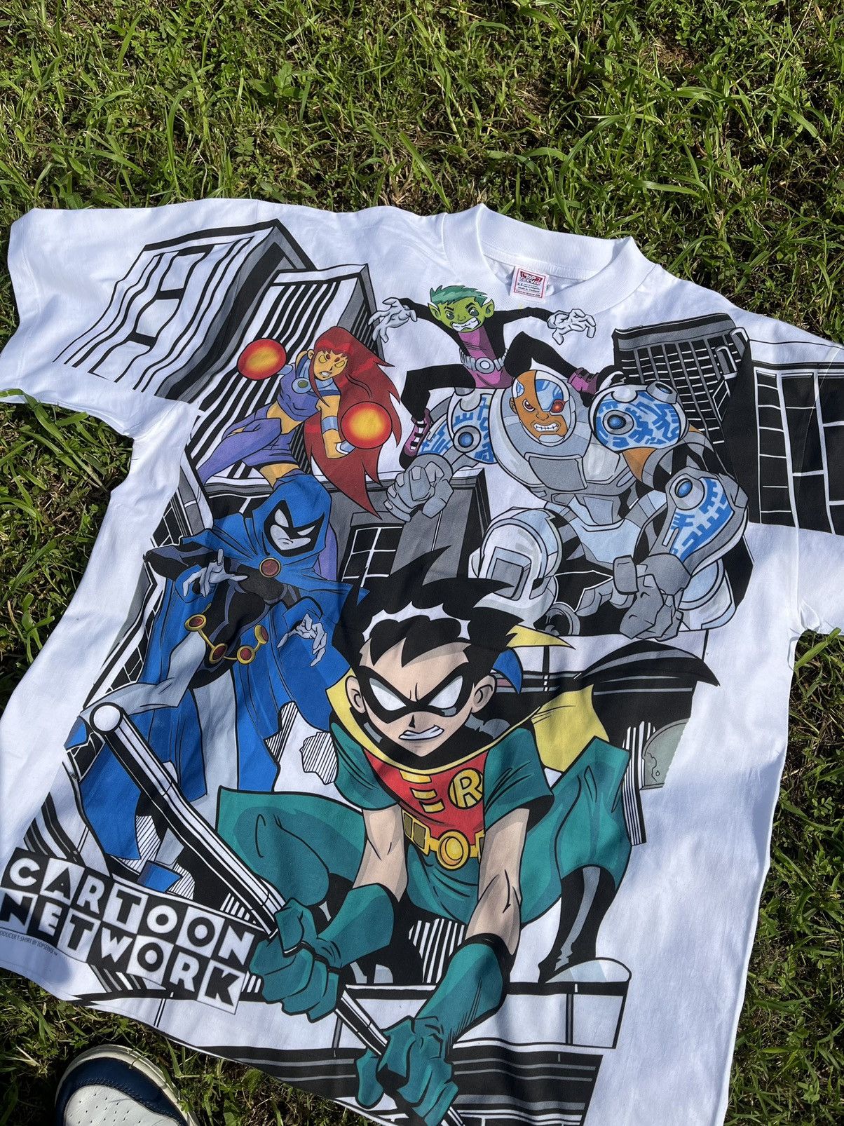 Custom RARE Teen Titans Cartoon Network Bootleg Tee | Grailed