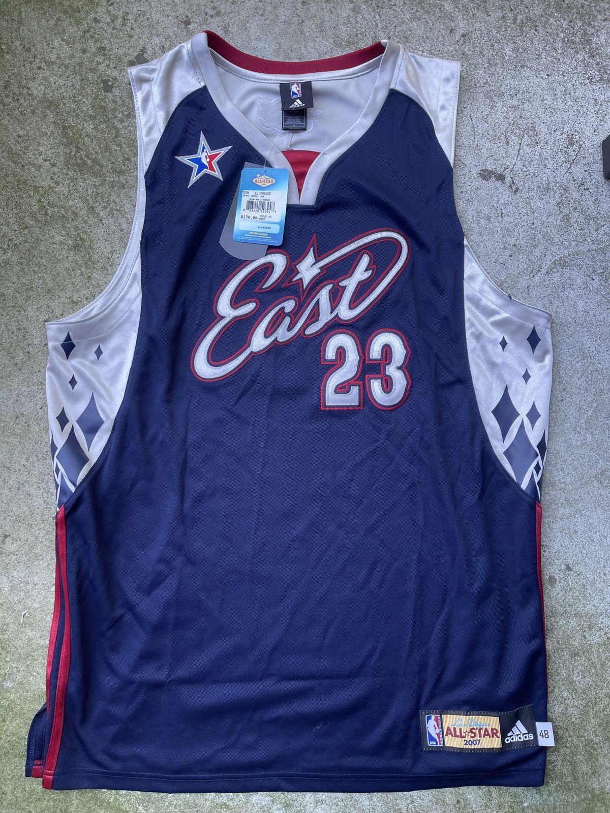 NBA × Streetwear × Vintage VINTAGE 2007 LEBRON JAMES NBA ALL STAR AUTHENTIC JERSEY 48 | Grailed