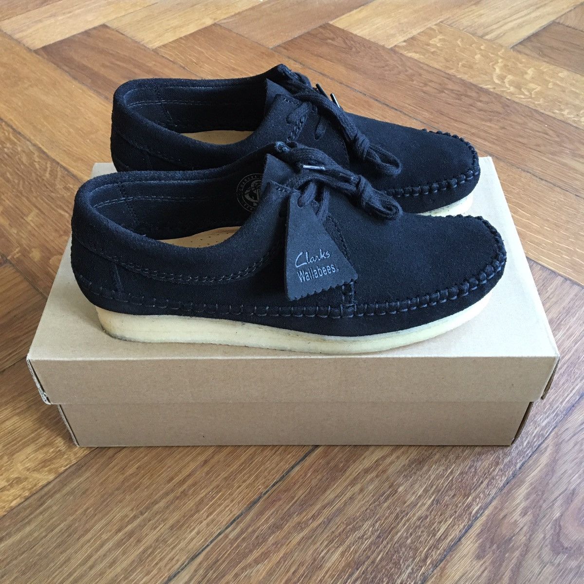 Clarks Clarks Originals Weaver Black Suede 7US 6UK 39.5EU | Grailed