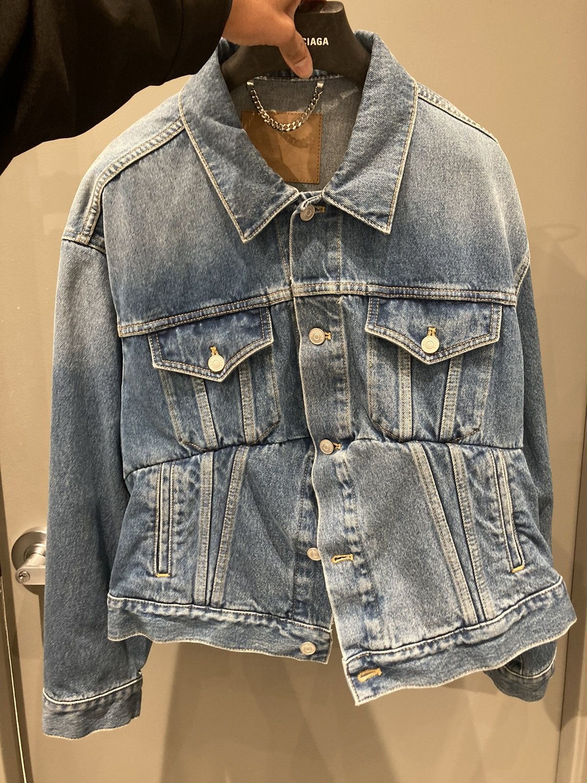 Balenciaga Swing Denim Jacket | Grailed