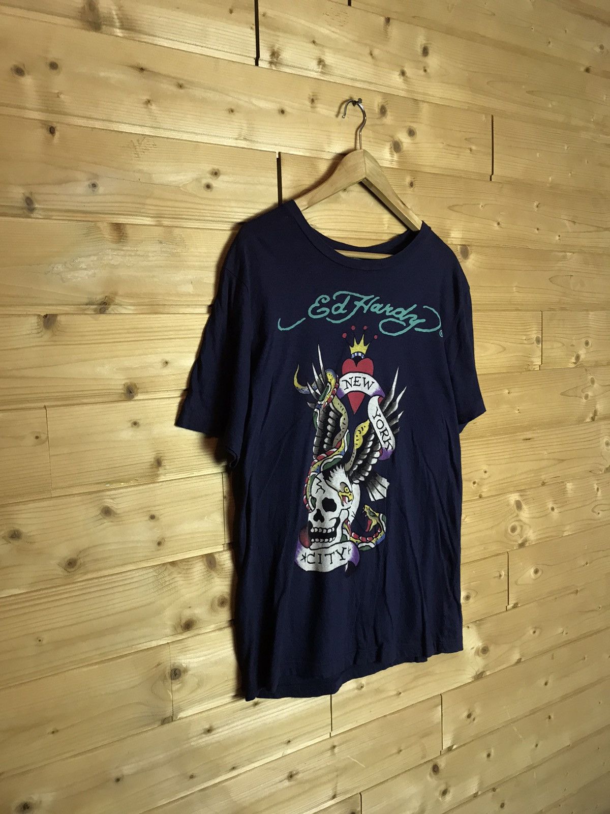 Ed Hardy × Streetwear × Vintage Ed Hardy eagle skull t-shirt | Grailed