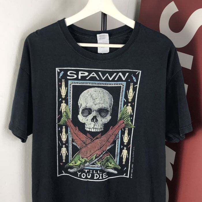 Vintage Spawn Till You Die Alaska Troll 1987 Oneita Vintage T-Shirt | Grailed