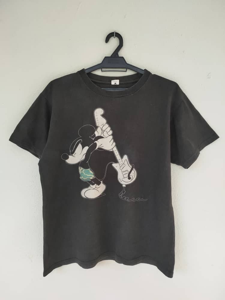 Disney × Mickey Mouse × Streetwear Mickey Smashing Guitar | Grailed