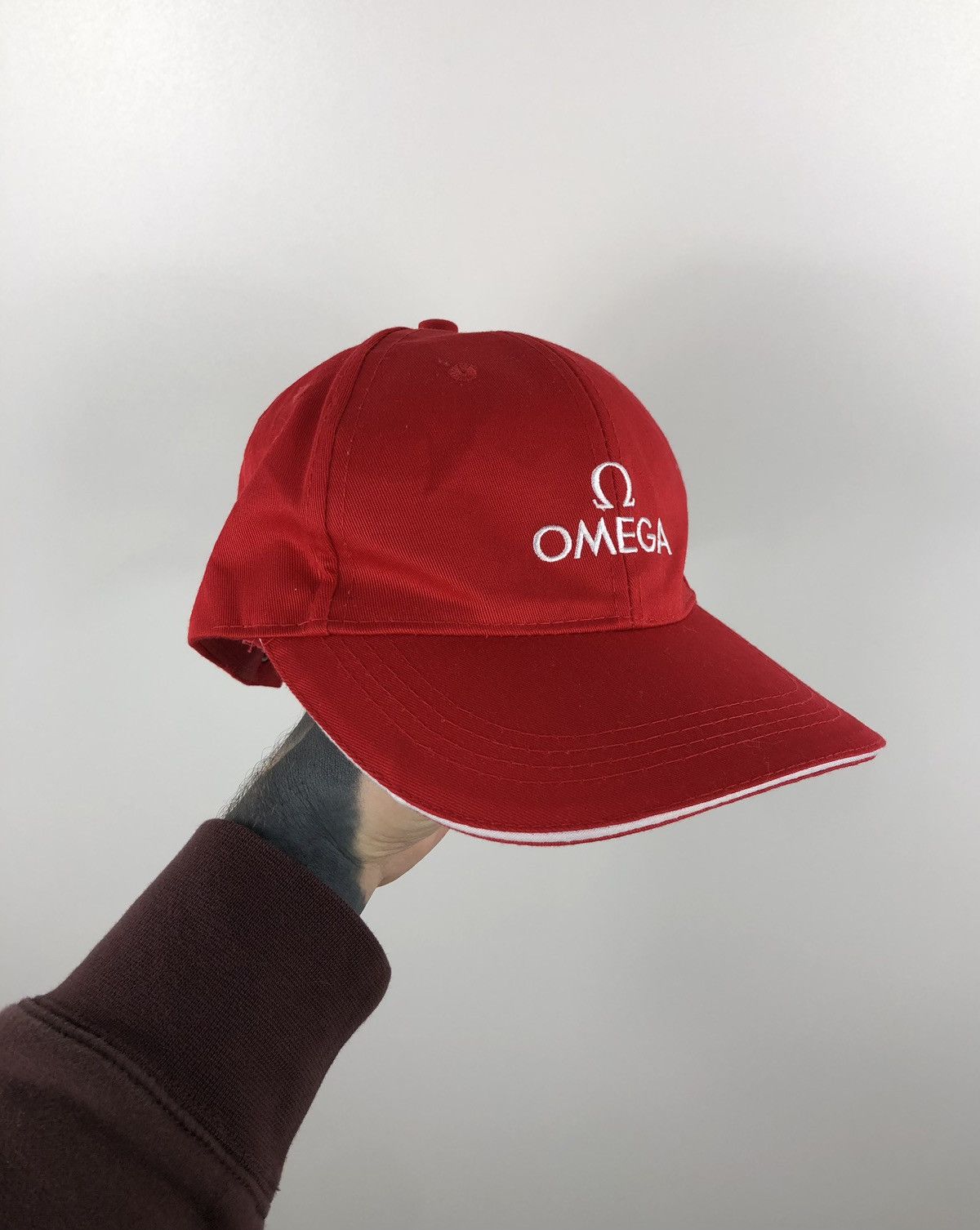 Omega × Streetwear × Vintage Vintage Omega Cap Red Color Mens Hat Omega ...