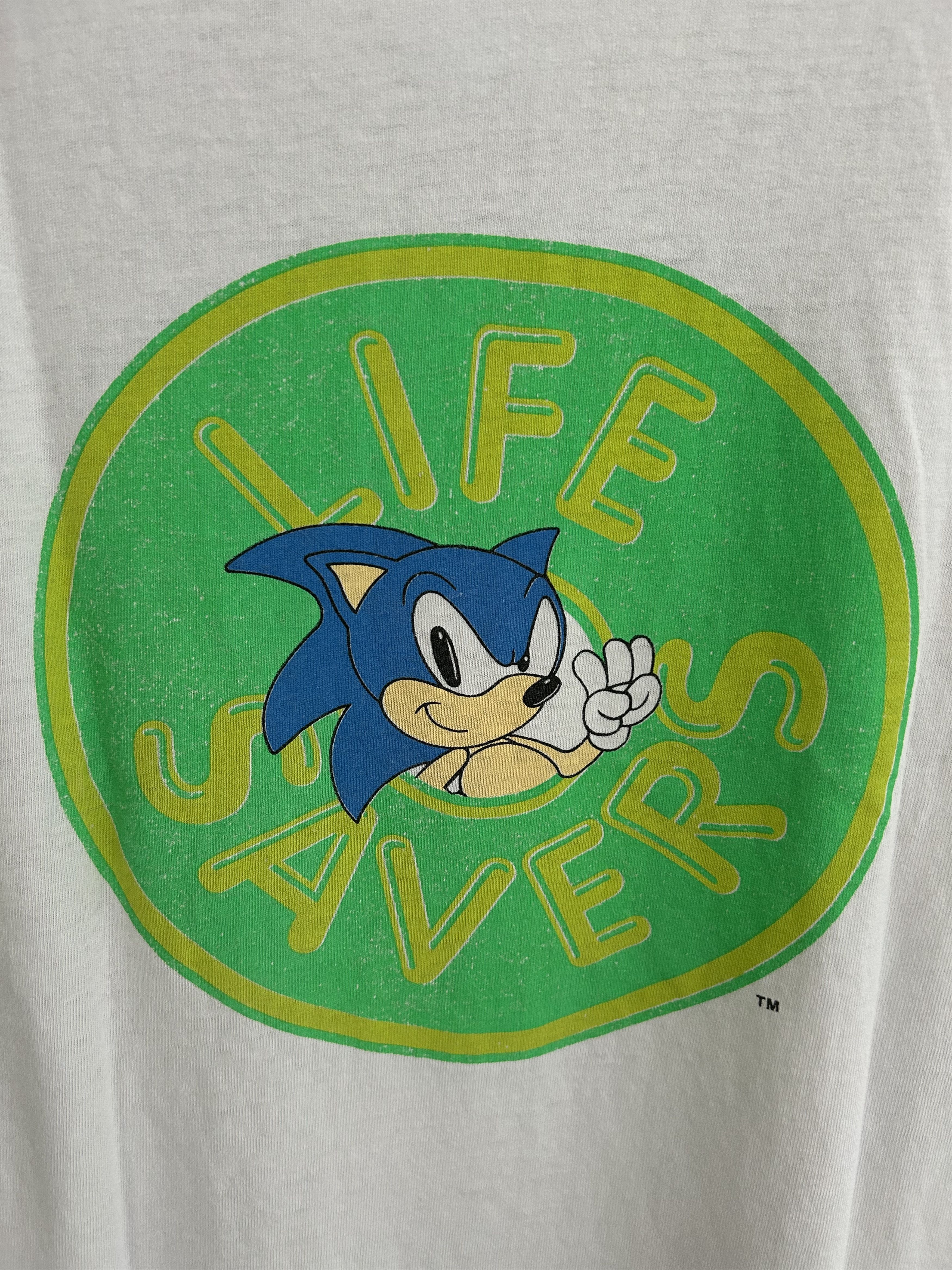 Streetwear × Vintage Sonic Hedgehog Lifesaver Graphic T Shirt Made USA ... Streetwear × Vintage Sonic Hedgehog Lifesaver Graphic T Shirt Made USA ...
