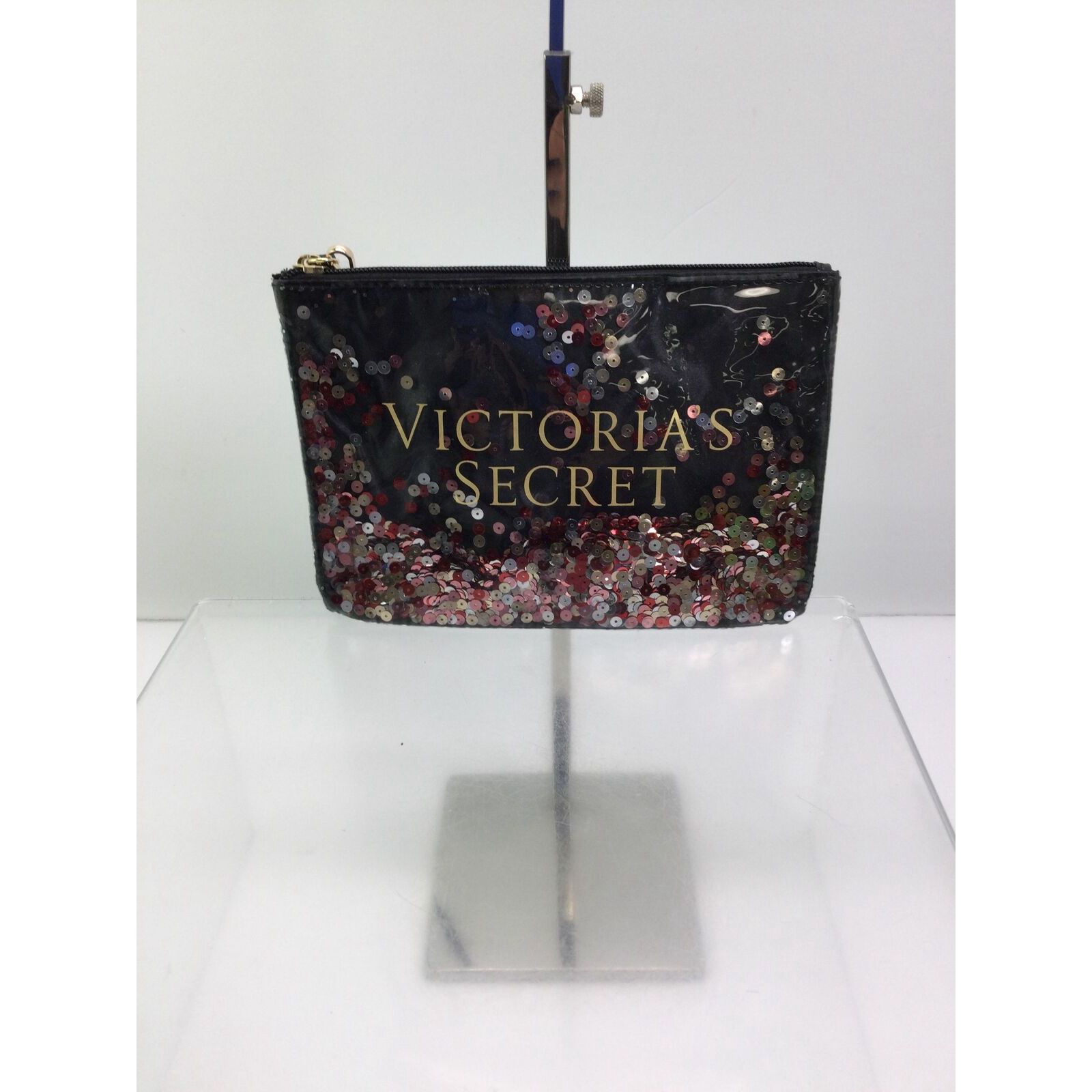 Victoria's Secret Victoria's Secret Black Faux Leather & Clear Plastic ...