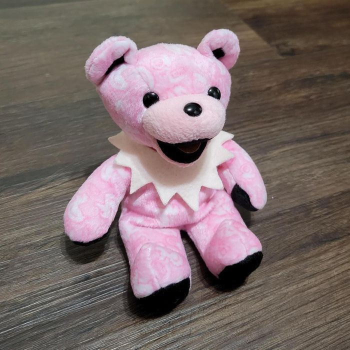 Vintage 2000s Liquid Blue Grateful Dead Bear Baby Pink 7" Plush | Grailed