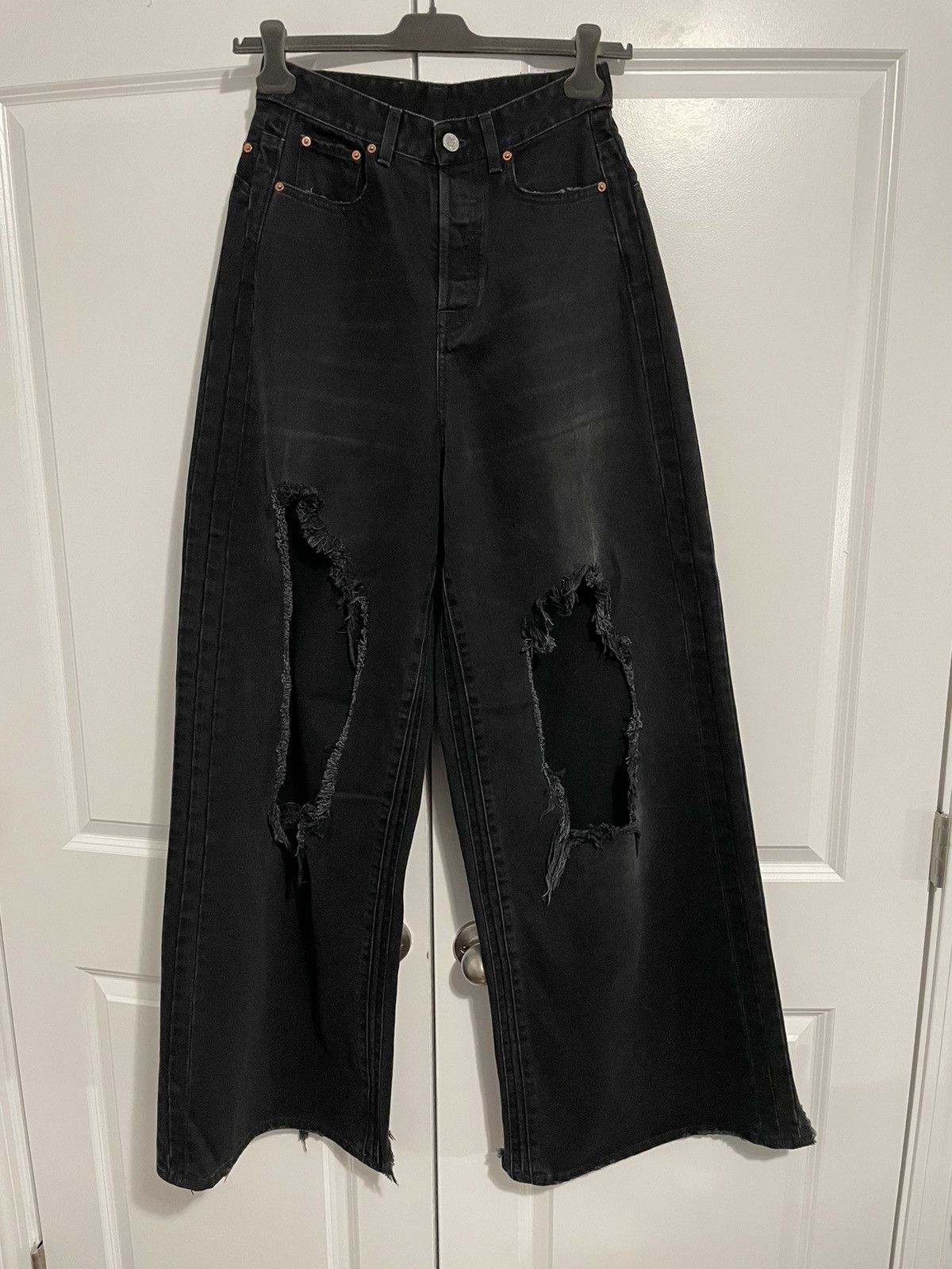 Vetements Vetements Big Shape Destroyed Jeans | Grailed
