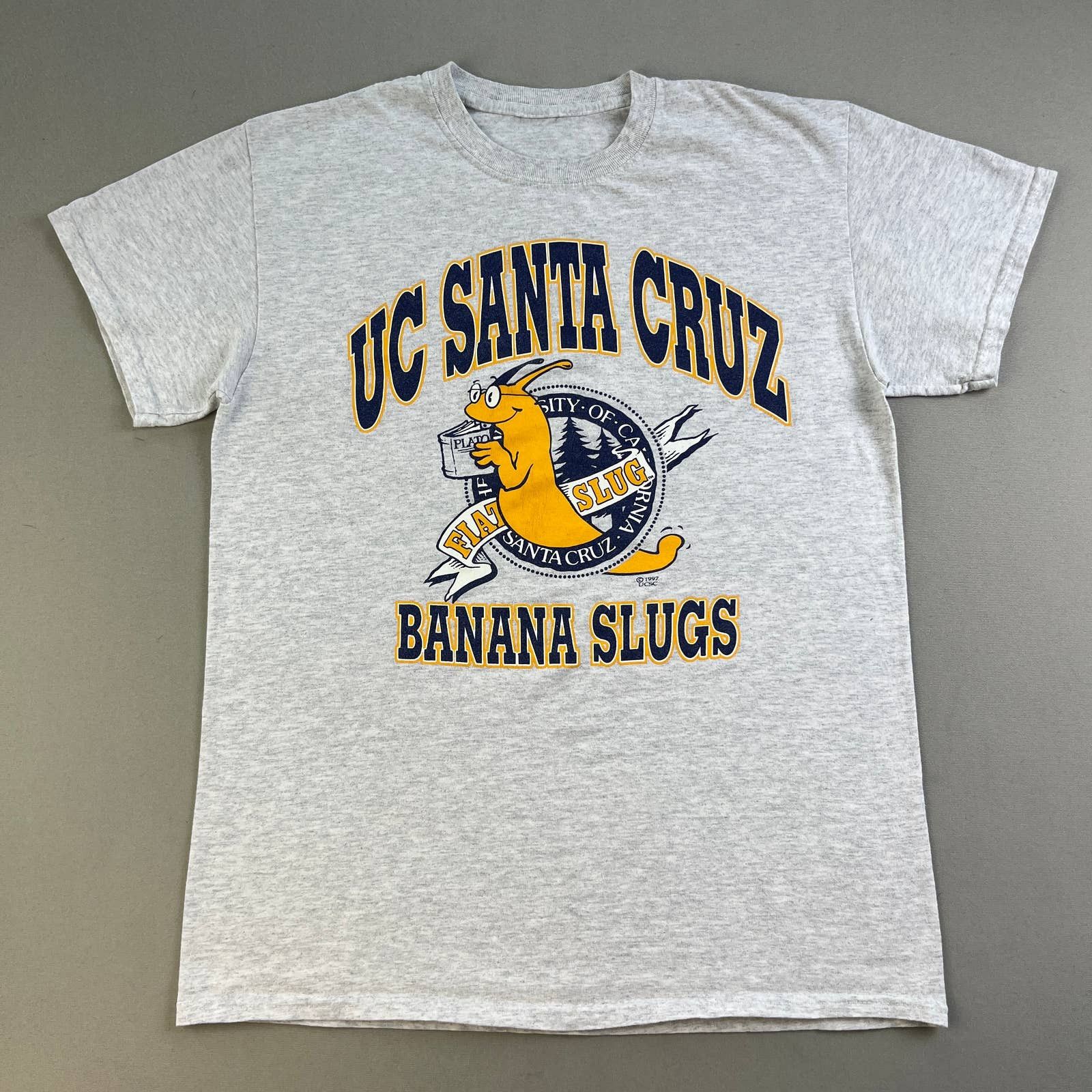 Vintage Vintage UC Santa Cruz T-Shirt Gray UCSC Pulp Fiction Slugs ...