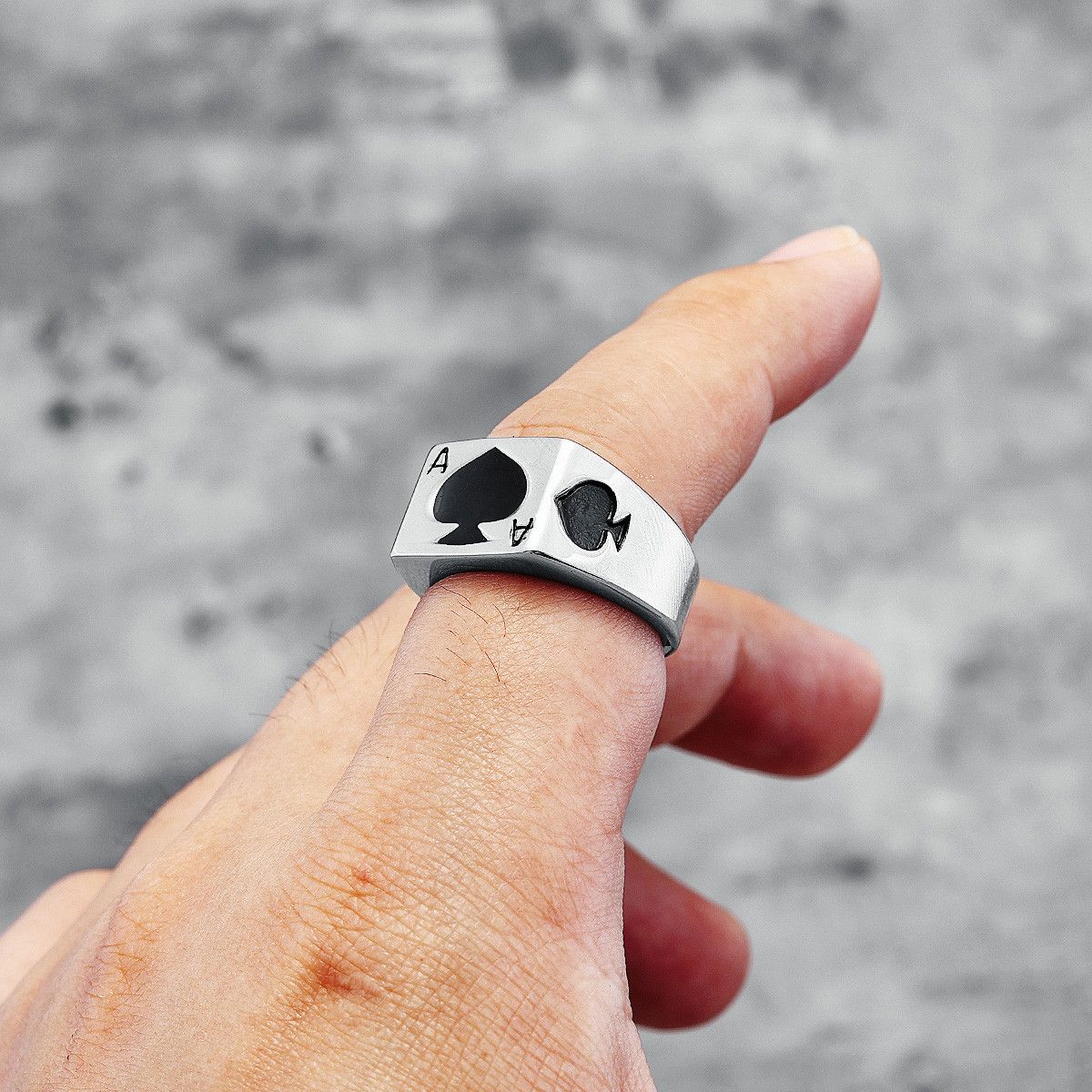 Jewelry 316L Stainless Steel Ace of Spades Ring | Grailed