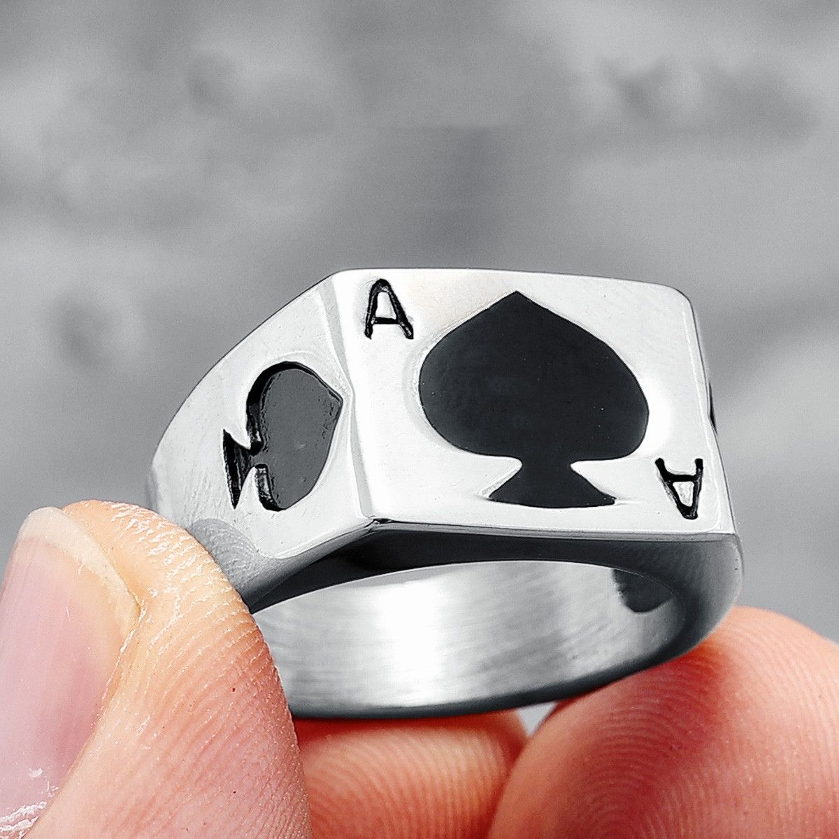 Jewelry 316L Stainless Steel Ace of Spades Ring | Grailed