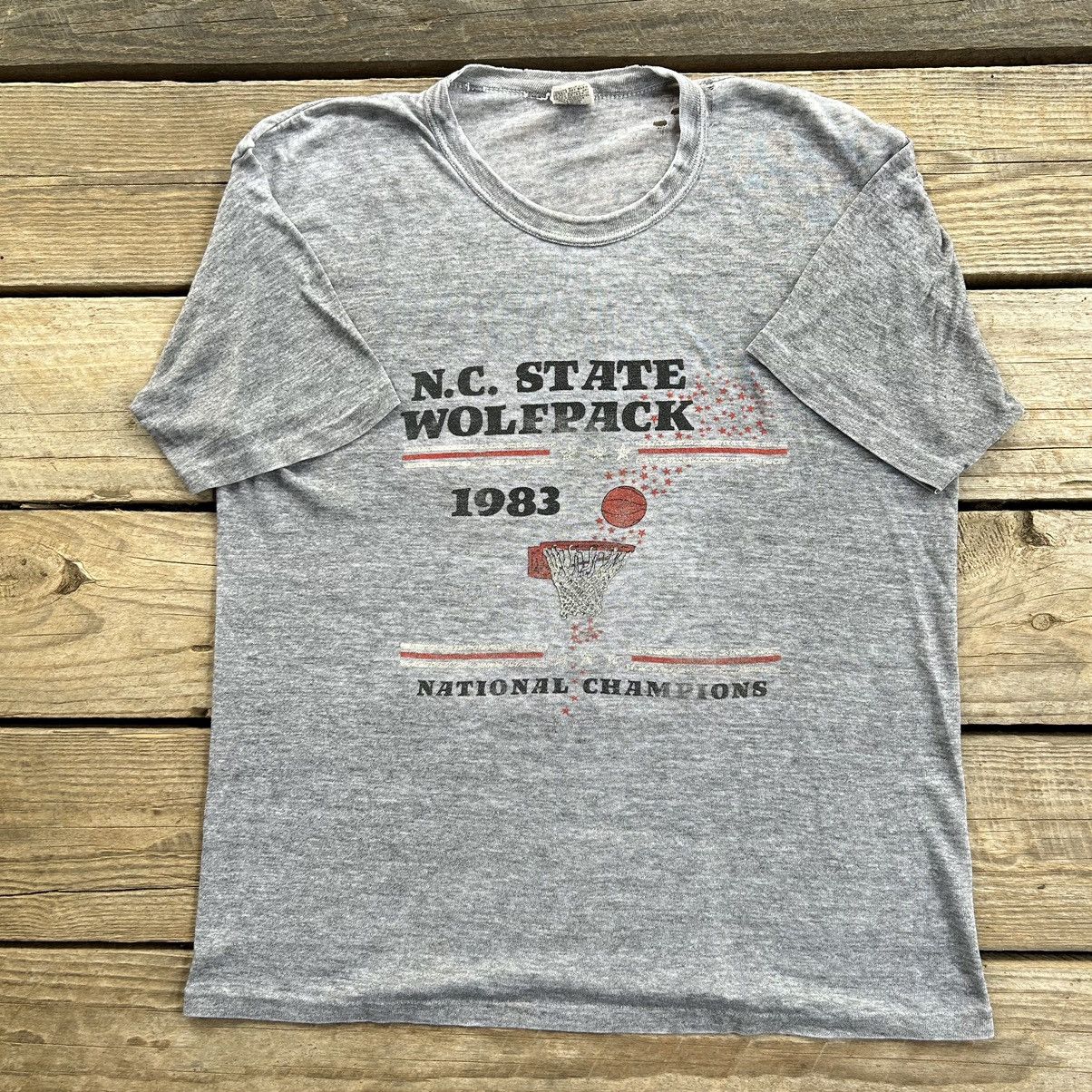 Vintage Vintage 1983 Paper Thin NC State Wolf Pack Basketball Shirt ...