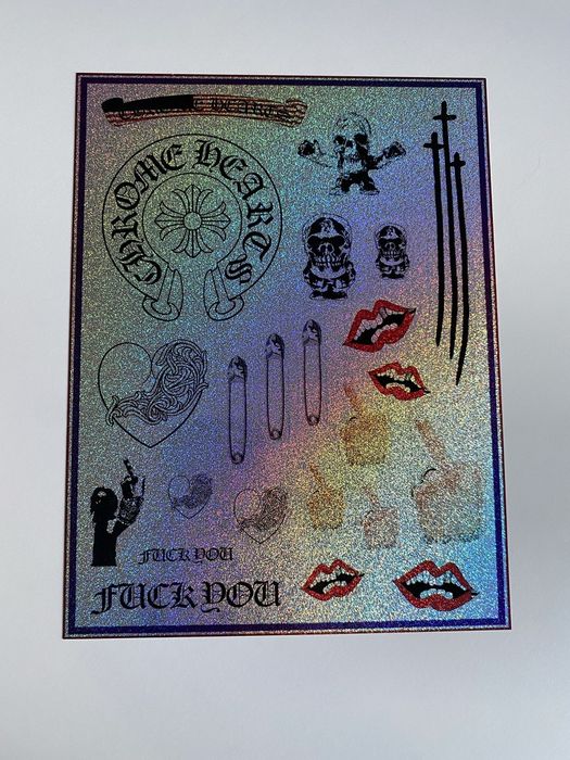 Chrome Hearts Chrome Hearts Sparkle Mini Logos Rare Sticker Pack | Grailed
