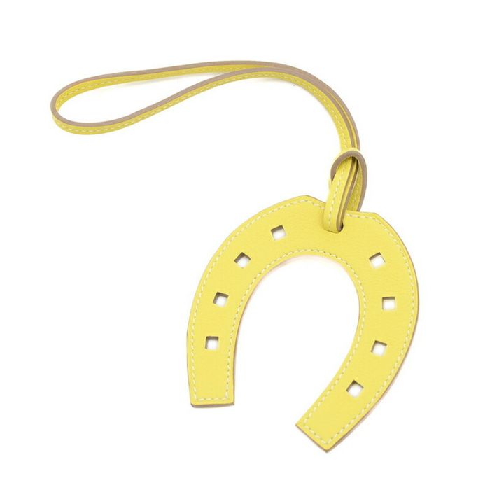 Hermes Hermes Paddock Cheval Bag Charm Horseshoe Leather Lime | Grailed