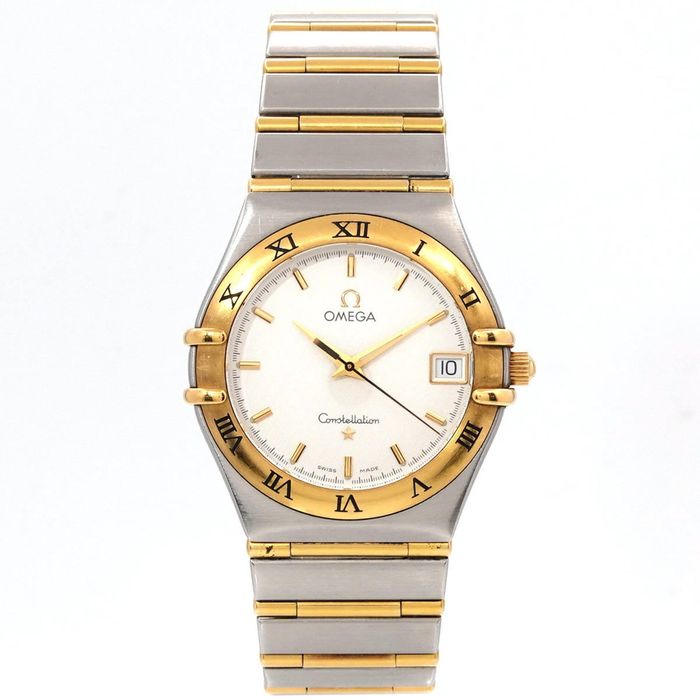 Omega Omega Constellation Combi 1212 30 Men's Watch Date Ivory Dial YG ...