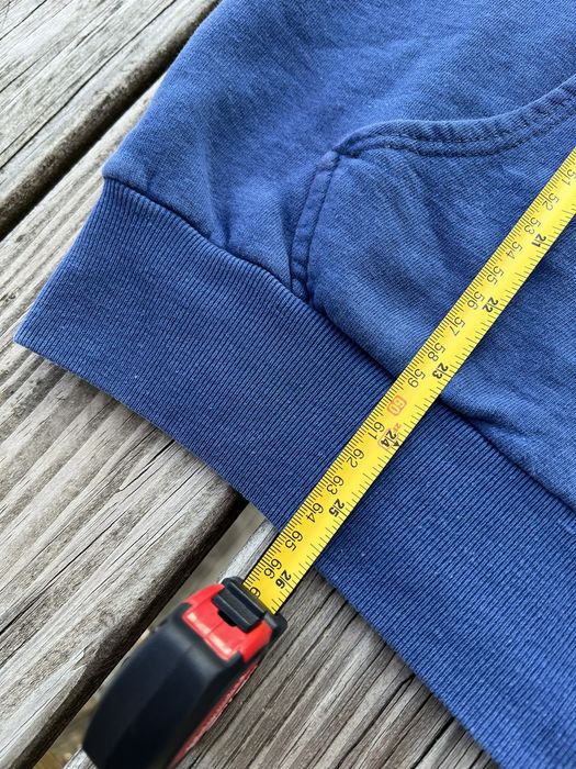Vintage Vintage Distressed Thermal Lined Boxy Blank Zip Up Hoodie L ...