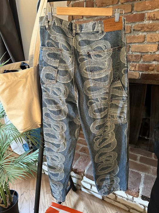 Supreme Supreme Hysteric Glamour Double Knee Snake Jeans Size 30 | Grailed