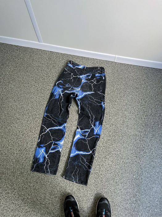 Avant Garde JADEN LONDON LIGHTNING BOLT DENIM JEANS SIZE 28 BOYFRIEND ...