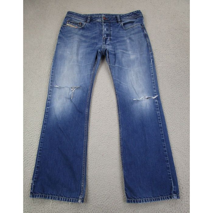 Diesel Diesel Jeans Mens 32x30 Blue Zatiny Bootcut Busted Knees ...