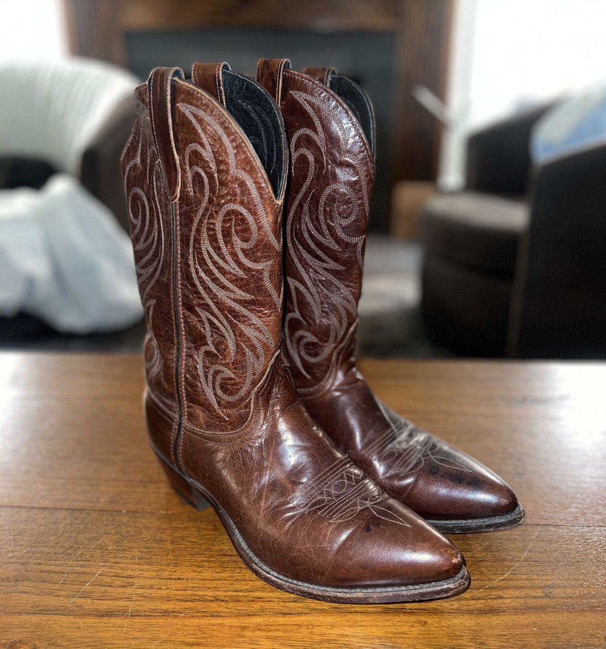Vintage Vintage Code West Western Style Leather Cowboy Boot | Grailed