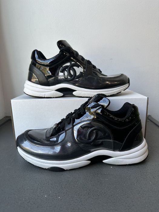 Chanel Chanel CC Triple Black Runner Low Top Sneaker Size 44 | Grailed