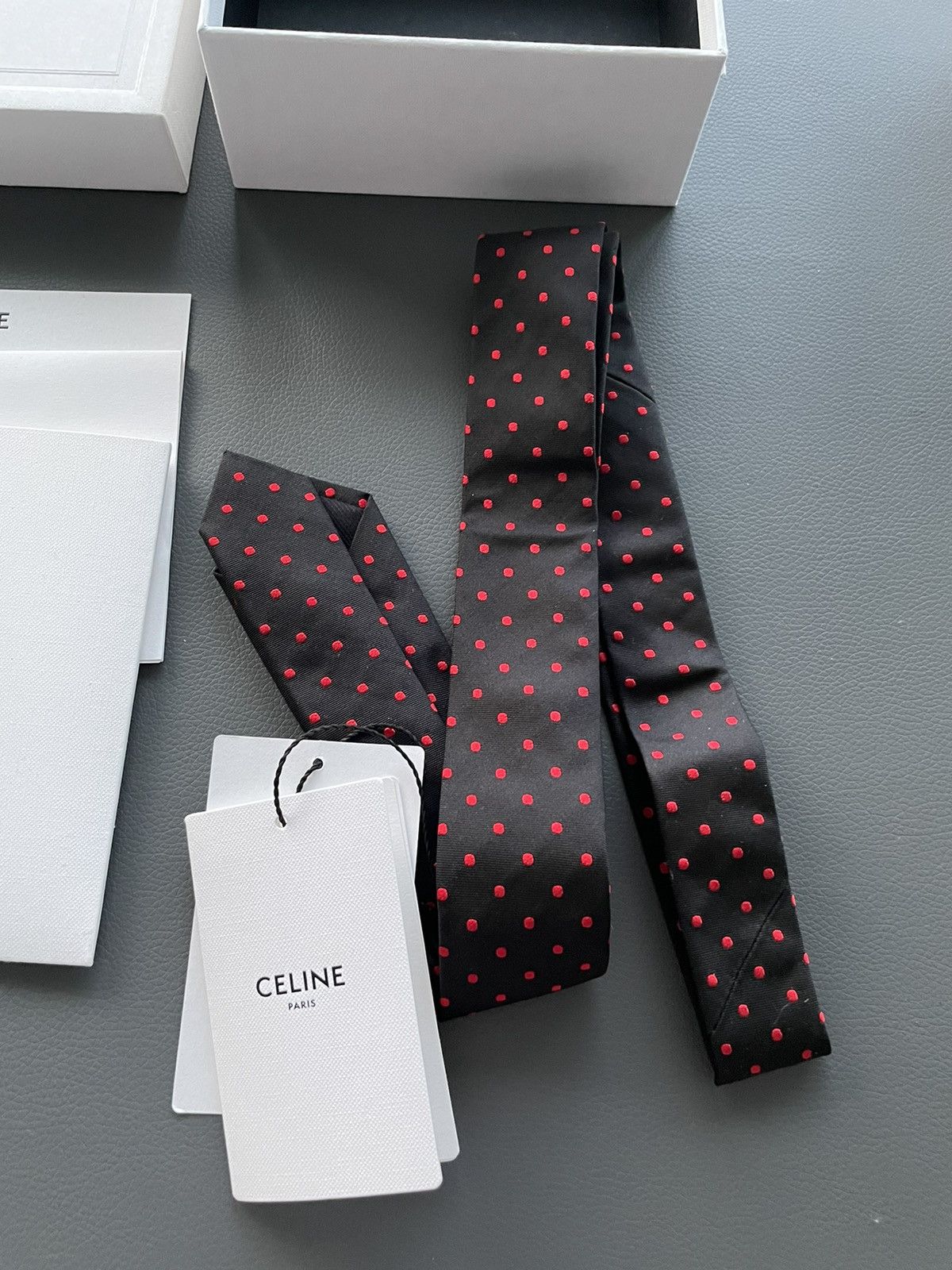 Celine Rare Limited Edition Celine by Hedi Slimane Runway Silk Tie ...