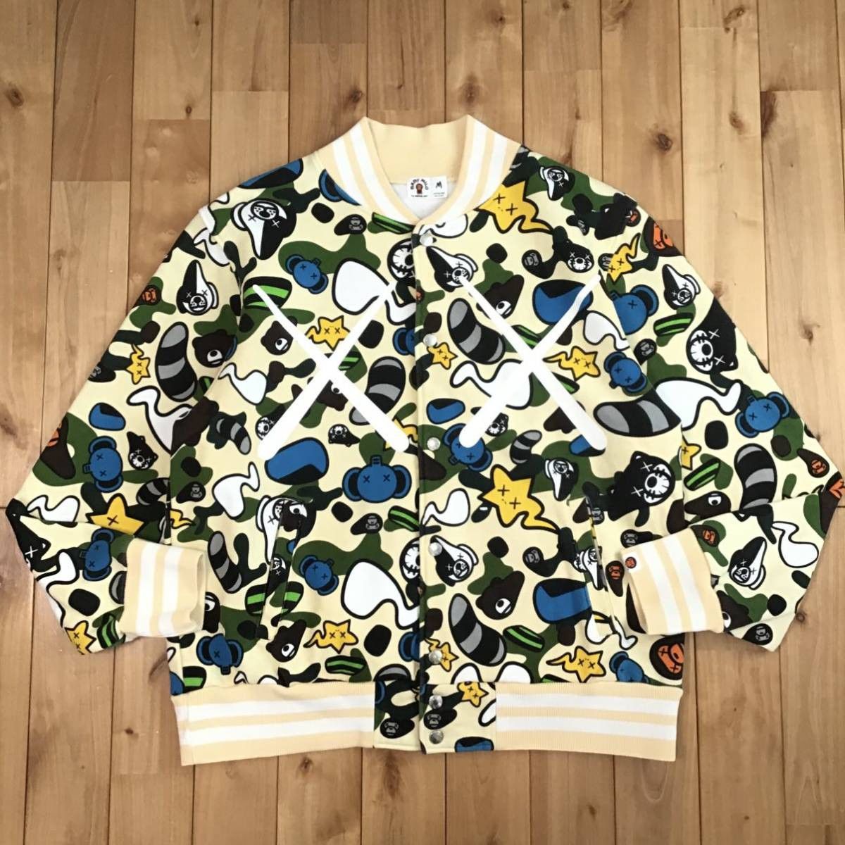 Bape × Kaws BAPE × KAWS Milo Animal Kingdom sweat varsity jacket ape ...