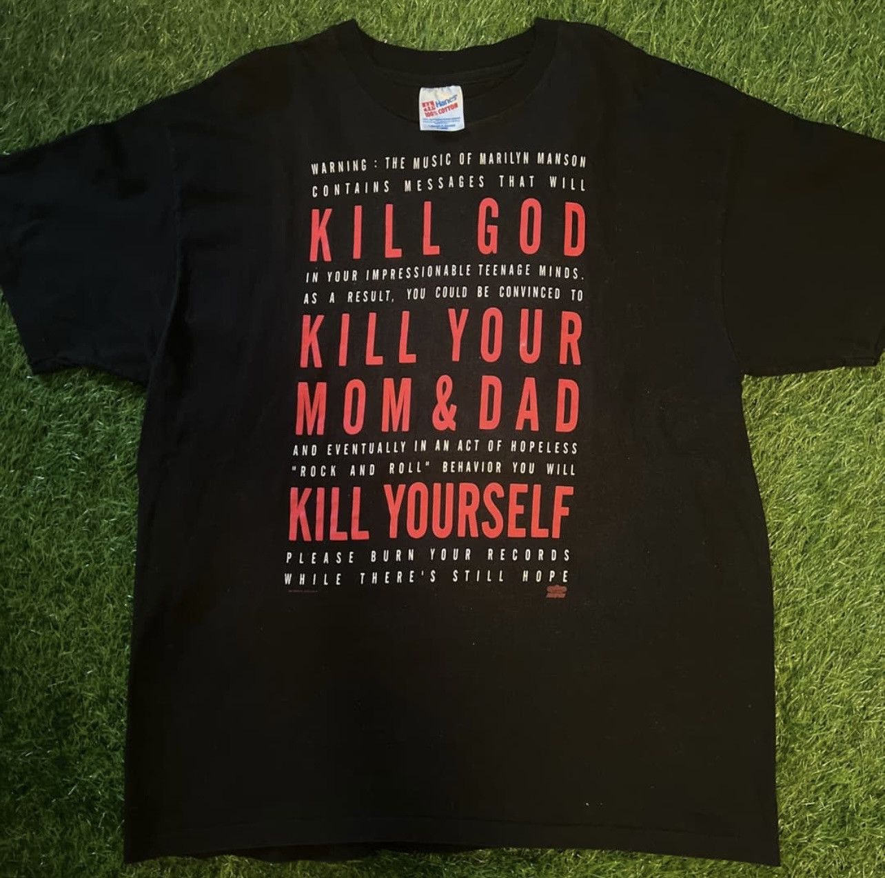 Vintage Vintage 90’s 1994 Marilyn Manson Kill God Kill Yourself XL ...