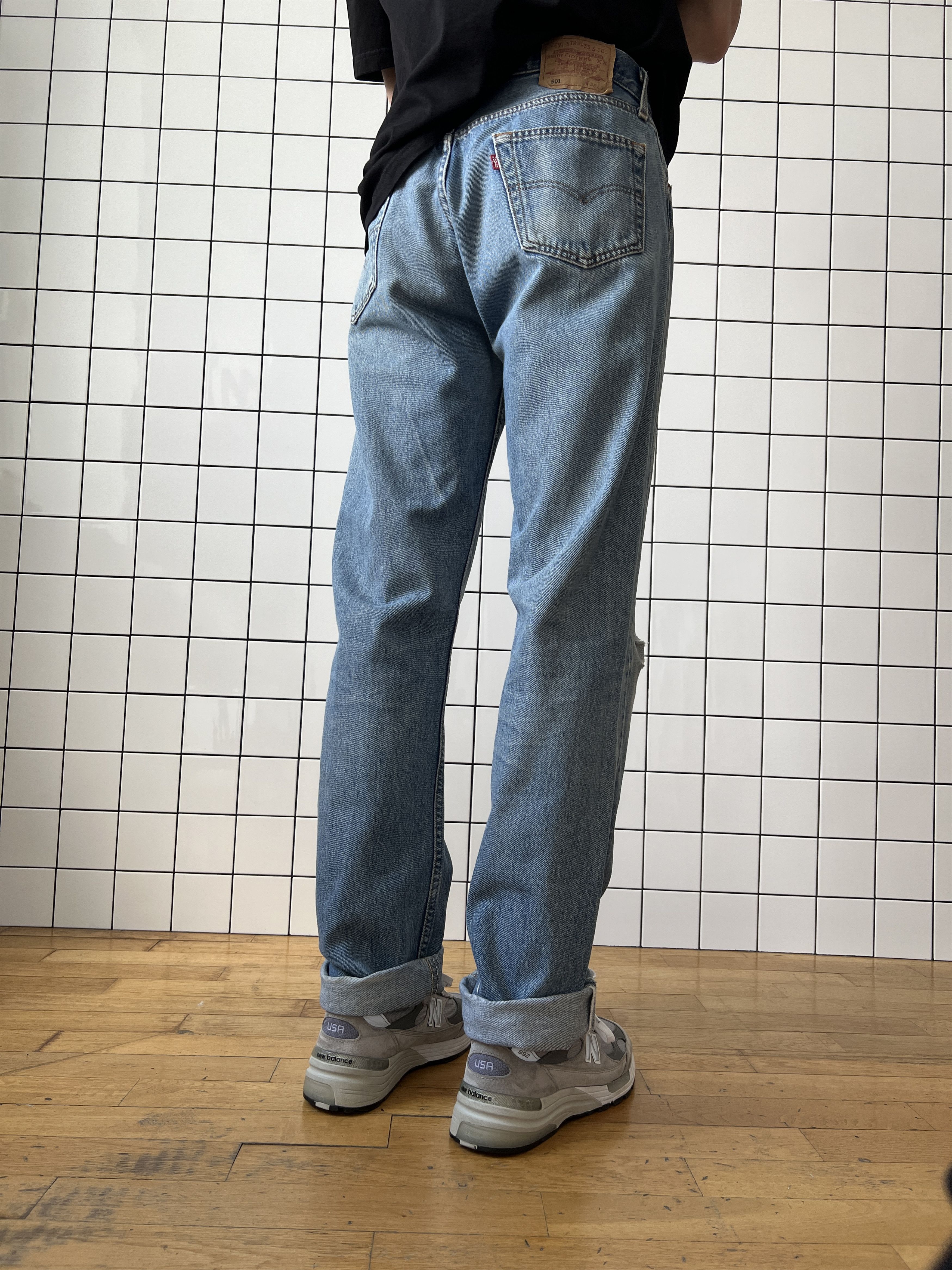 Vintage LEVIS 501 Jeans Vintage Distressed Wash Denim 90s A7687 | Grailed