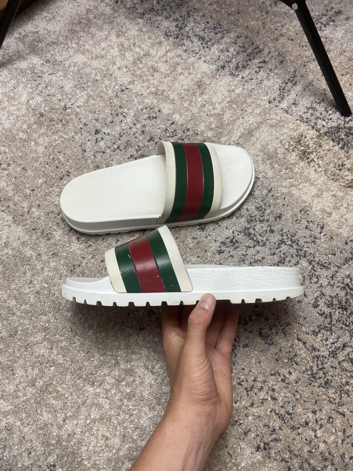 Gucci Gucci flip flop white | Grailed