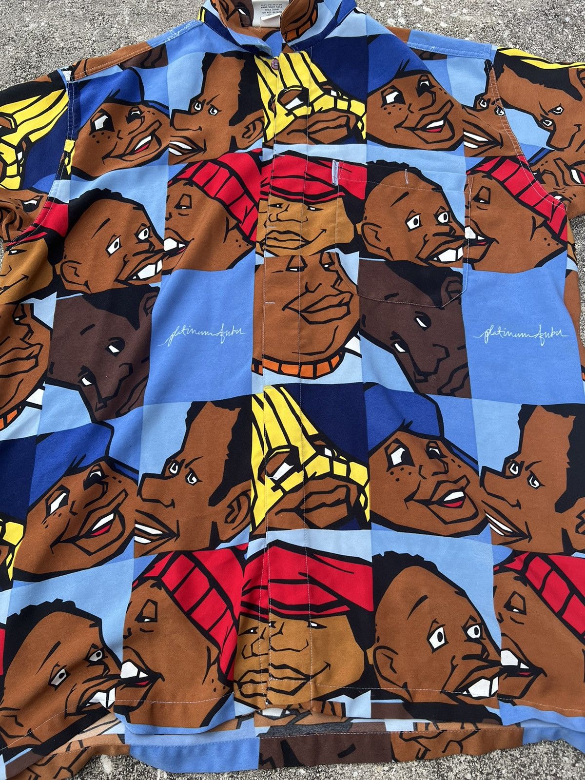 Japanese Brand × Streetwear × Vintage Fubu fat Albert cartoon button up ...