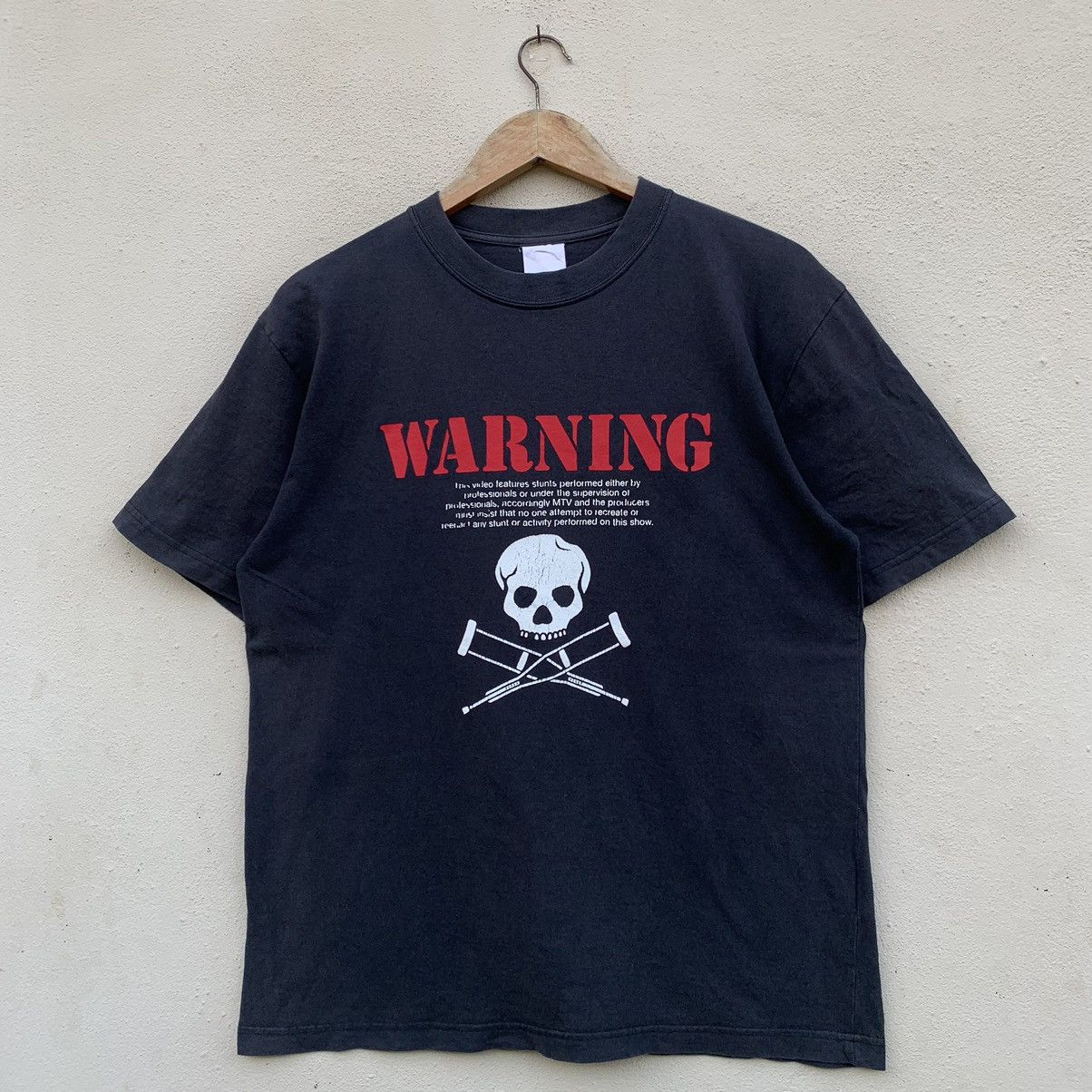 Vintage Vintage MTV JACKASS WARNING T-shirt | Grailed