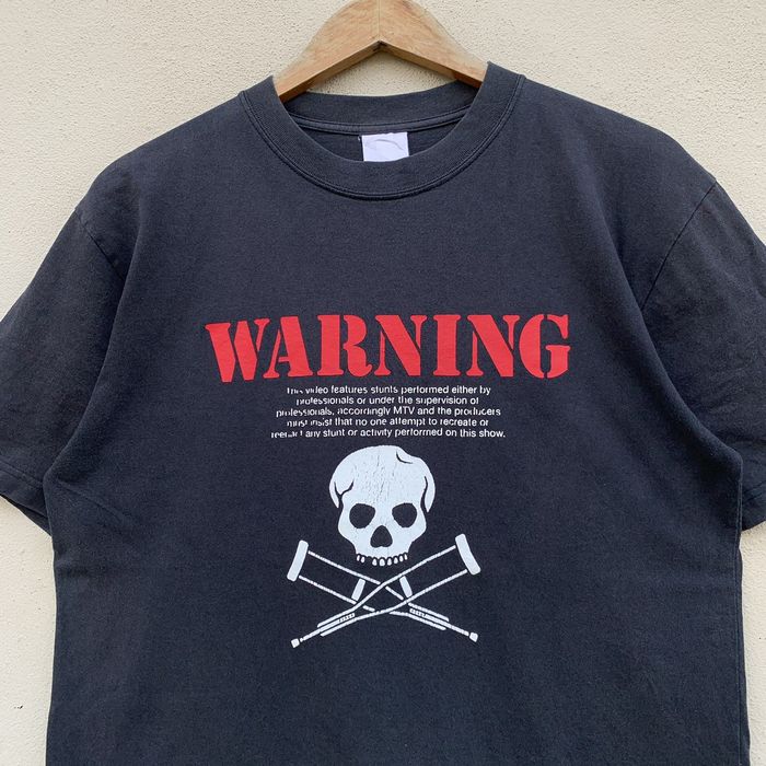 Vintage Vintage MTV JACKASS WARNING T-shirt | Grailed