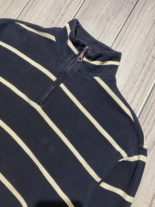 Vintage Vintage Yves Saint Laurent Sweater Quarter-Zip YSL Logo 90s ...